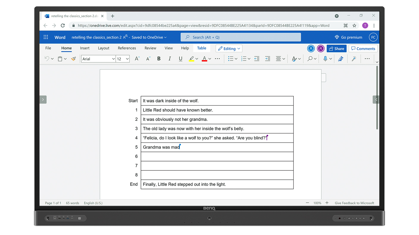 Actividades de clase con Microsoft Word en pizarras BenQ | BenQ ...
