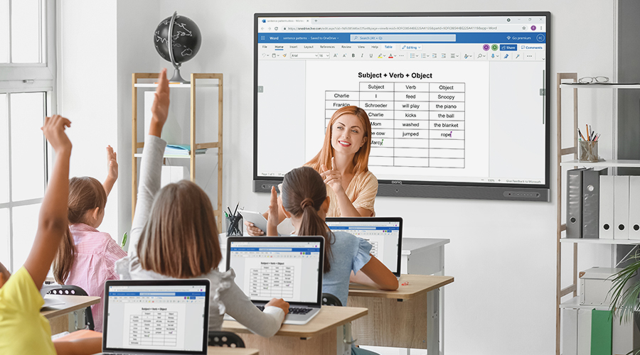 Class Activities with Microsoft Word on BenQ Education Displays | BenQ ...